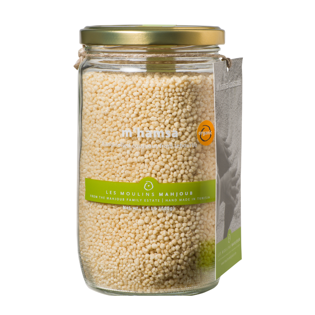 Moulins Mahjoub Organic M'hamsa Giant Couscous 500g – Artisan Olive Oil ...